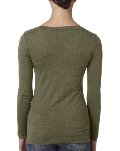 Next Level 6731 Women\'s Triblend Long Sleeve Scoopneck Tee