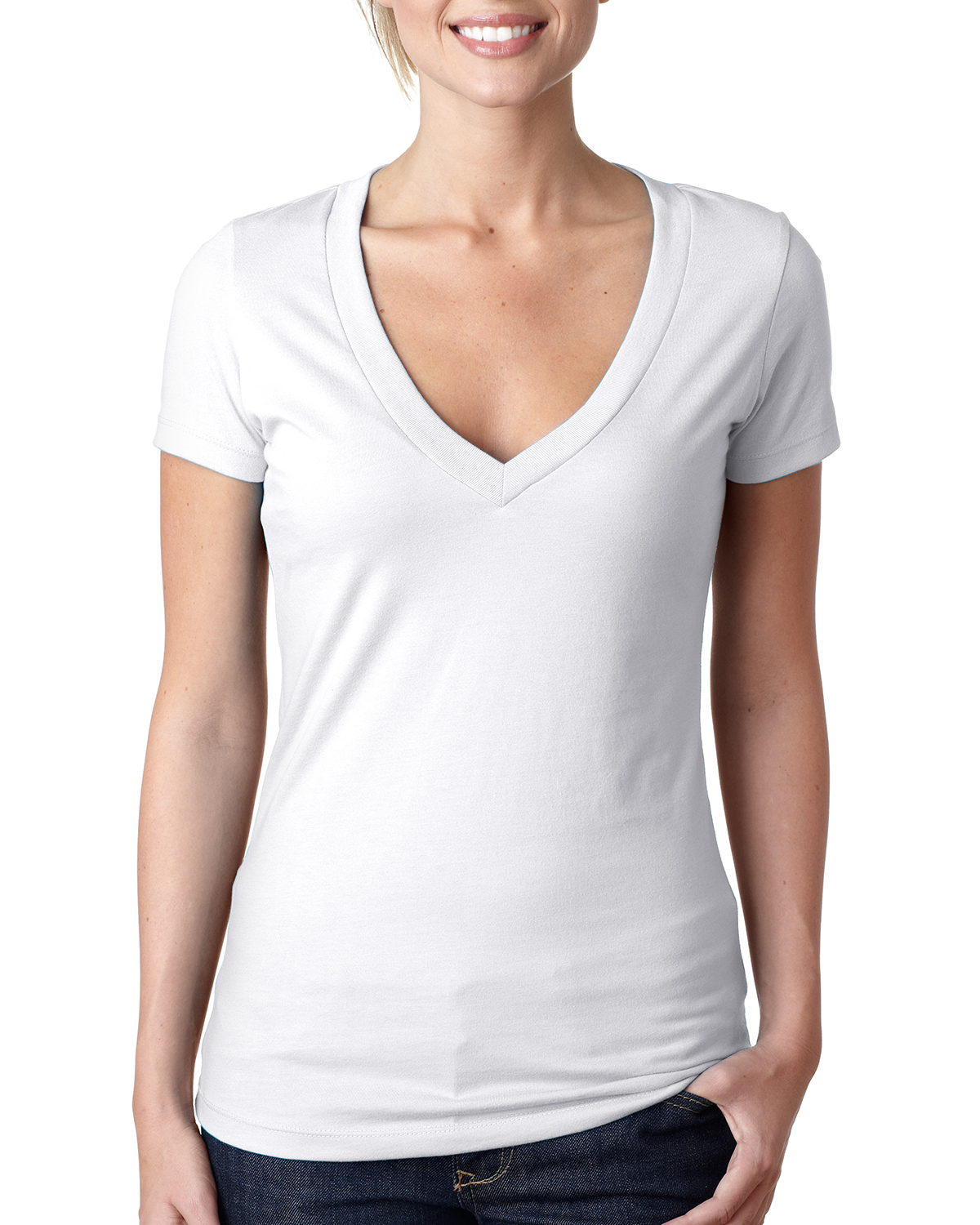 Next Level 6640 Women\'s CVC Deep V