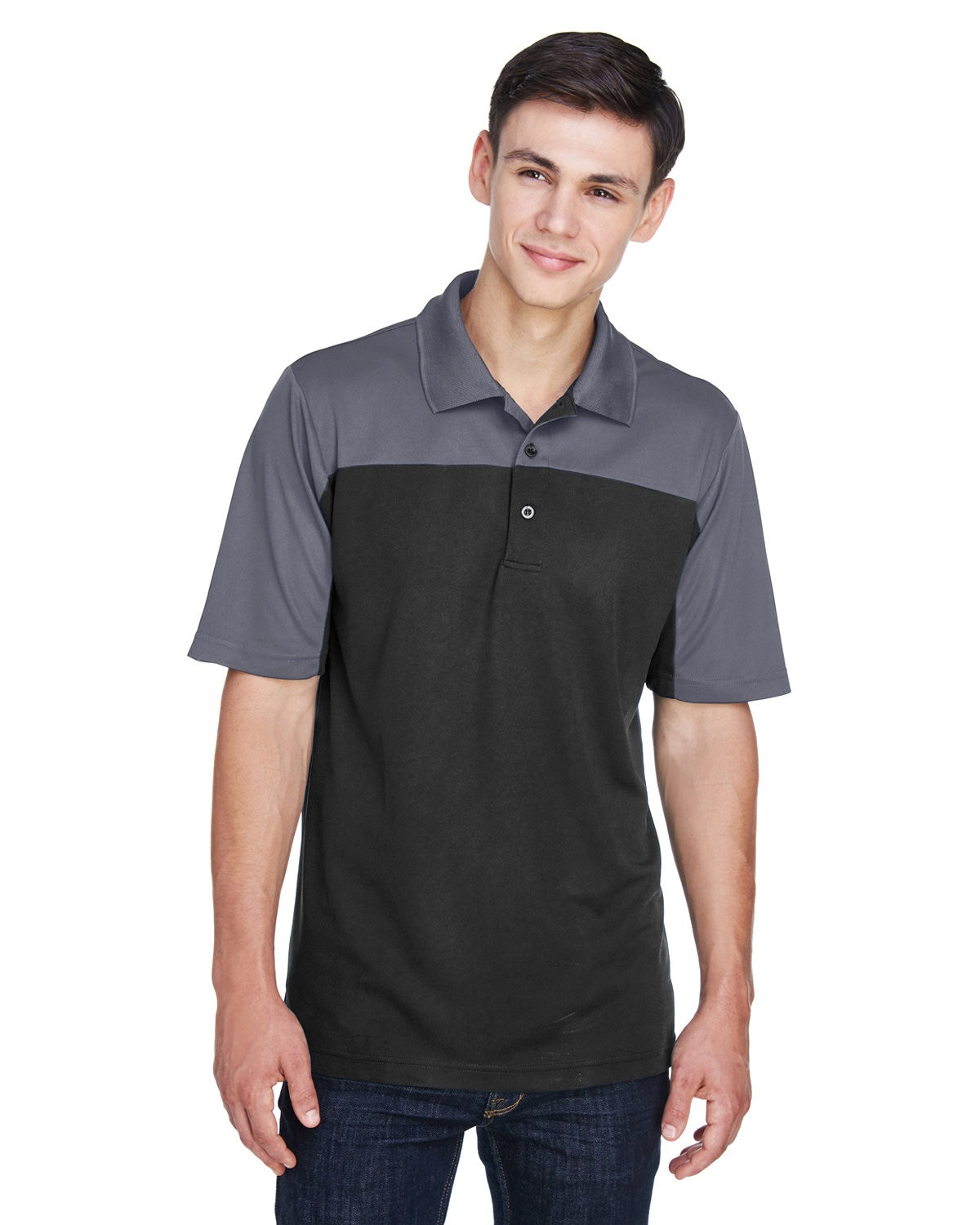 CORE365 CE101 Men's Balance Colorblock Performance Pique Polo