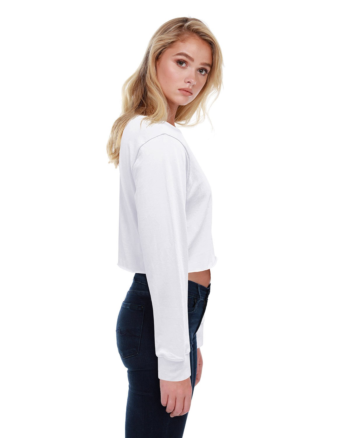 StarTee ST1170 Ladies' Long-Sleeve Crop Boyfriend T-Shirt