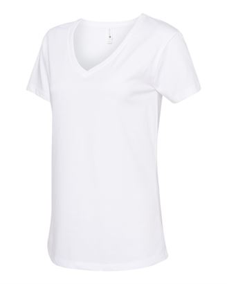 Next Level 3940 Women's Fine Jersey Relaxed V T-Shirt