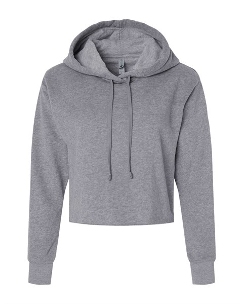 Next Level 9384 Women's Laguna Sueded Raw Edge Crop Hoodie