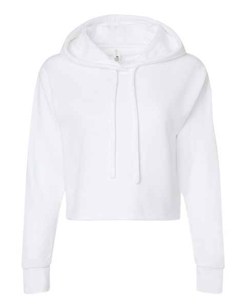 Next Level 9384 Women's Laguna Sueded Raw Edge Crop Hoodie