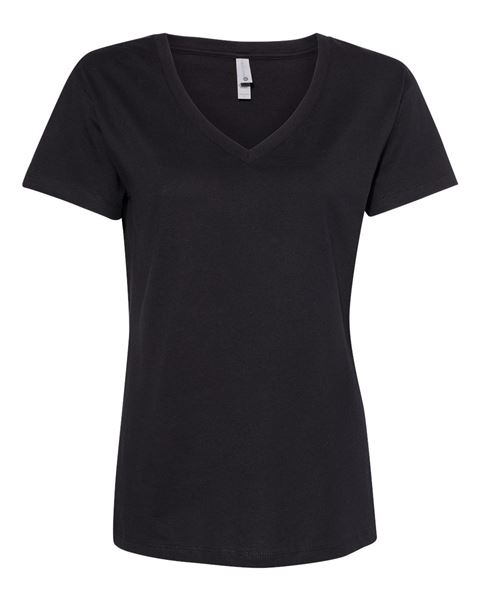 Next Level 3940 Women's Fine Jersey Relaxed V T-Shirt