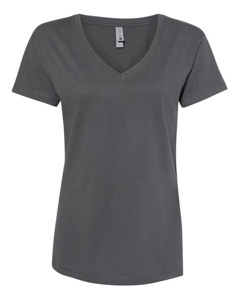 Next Level 3940 Women's Fine Jersey Relaxed V T-Shirt