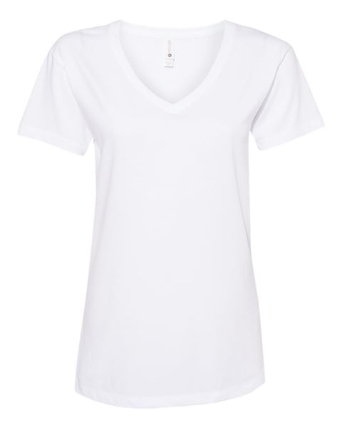 Next Level 3940 Women's Fine Jersey Relaxed V T-Shirt