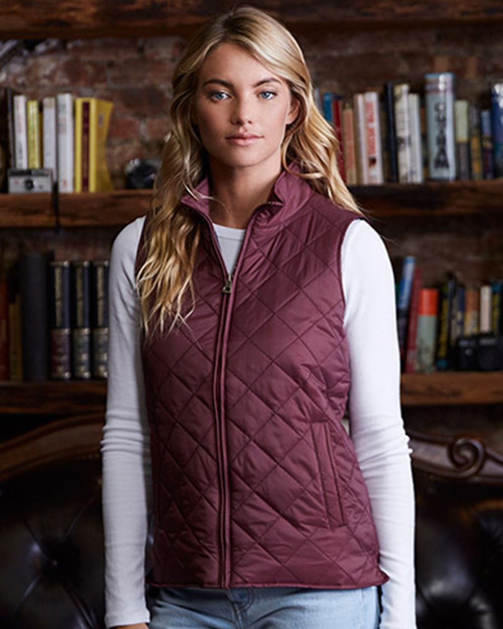 Weatherproof W207359 Women's Vintage Diamond Quilted Vest