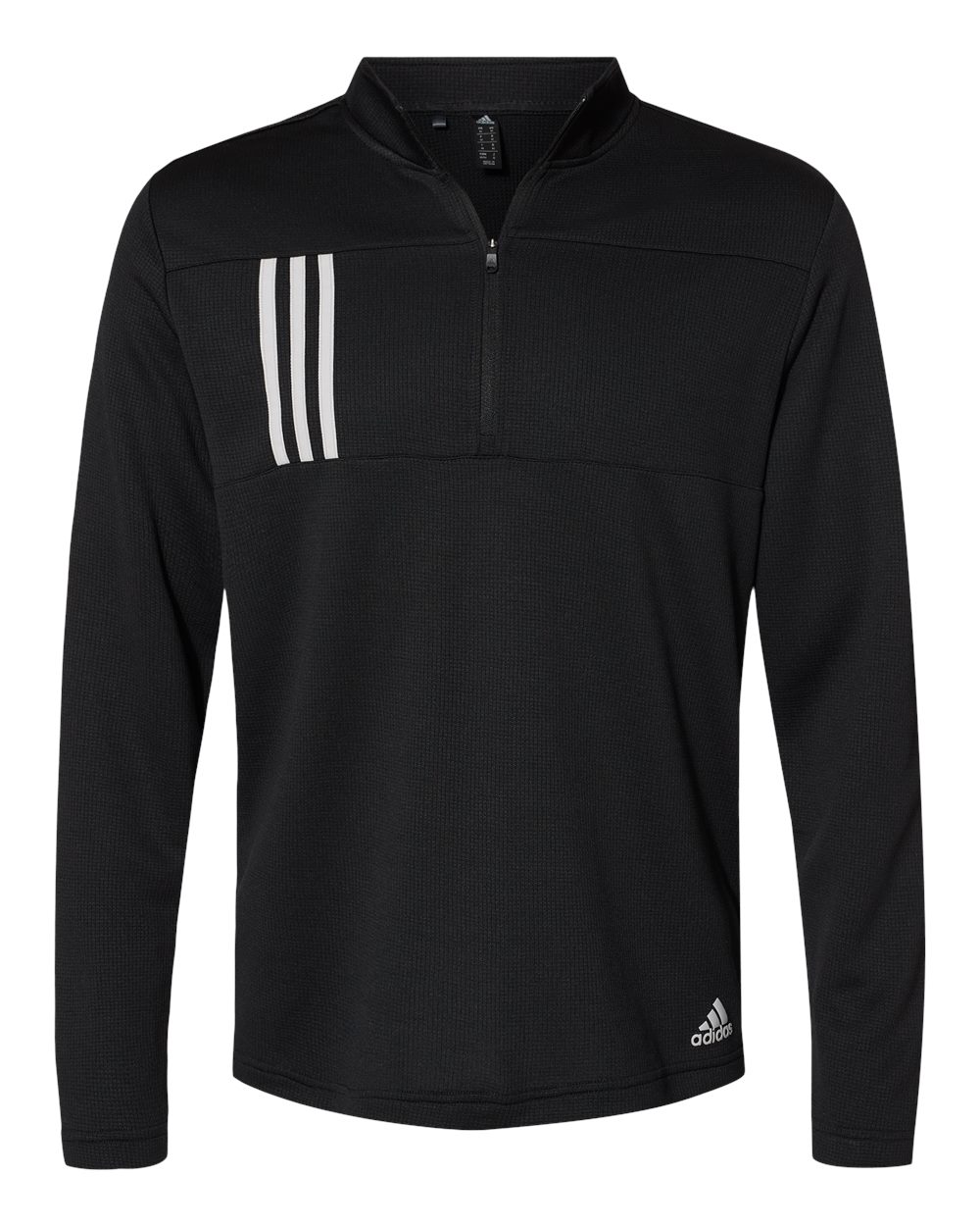 Adidas A482 3-Stripes Double Knit Quarter-Zip Pullover