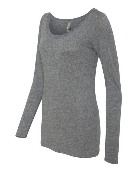 bulkapparel :: Next Level 6731 Women\'s Triblend Long Sleeve Scoopneck Tee